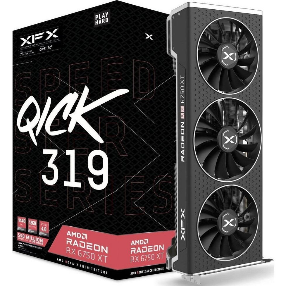 XFX Radeon RX 6750 XT 12GB GDDR6 Speedster Qick 319 Κάρτα Γραφικών ...