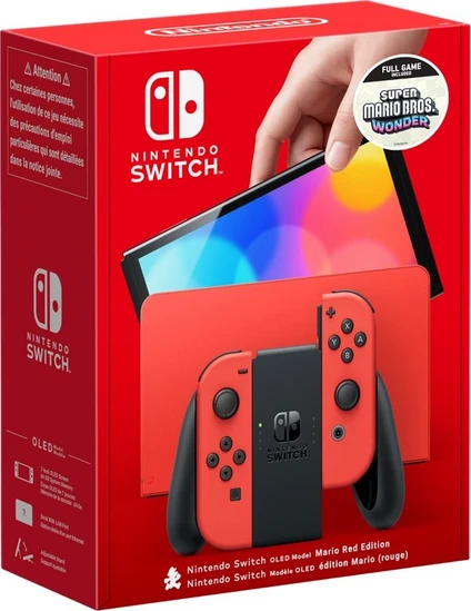 Nintendo Switch OLED Mario Red Edition & Super Mario Bros Wonder ...
