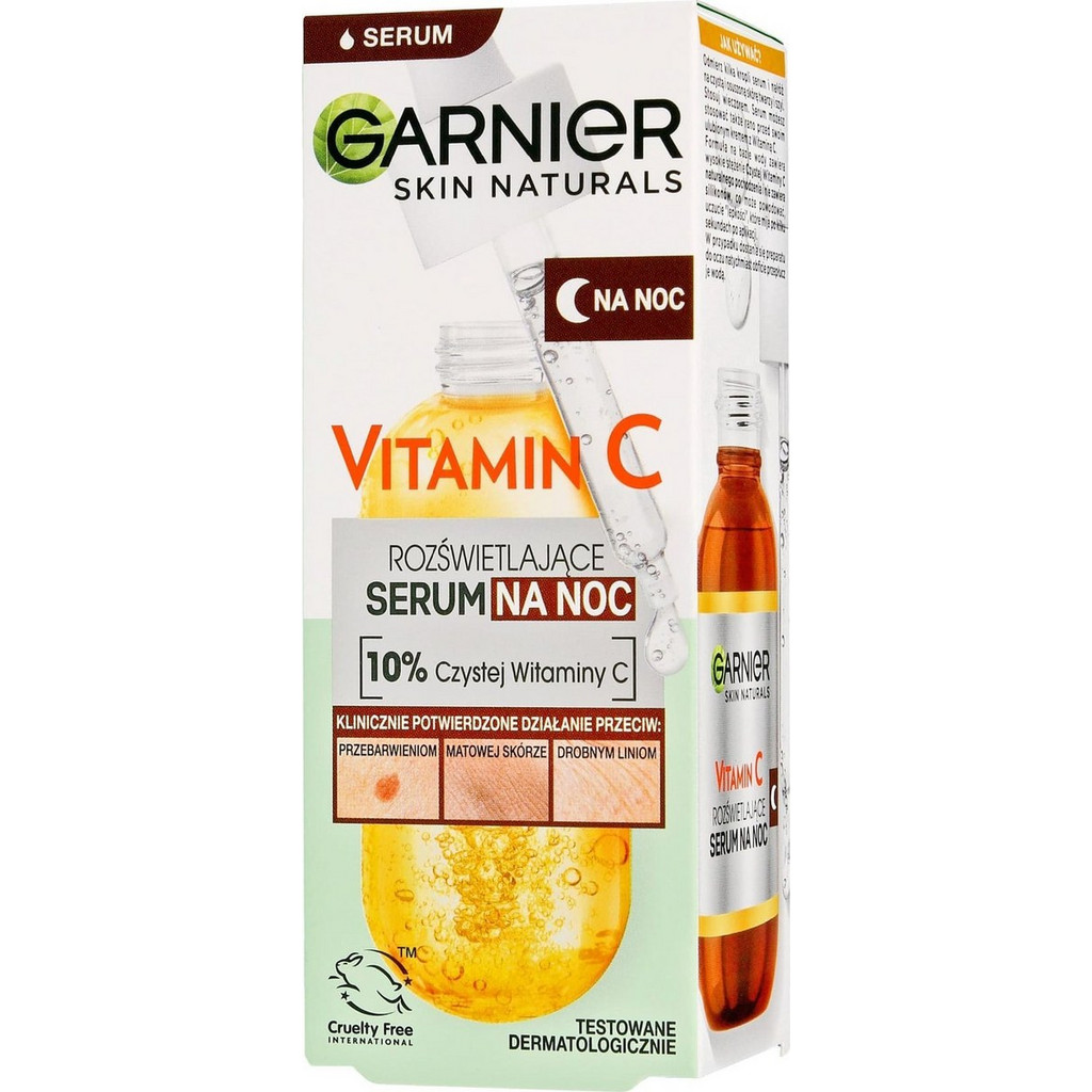 Garnier SkinActive Vitamin C Glow Boost Night Serum Προσώπου για Λάμψη ...