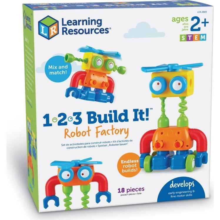 Learning Resources 1-2-3 Build It Robot Factory | BestPrice.gr