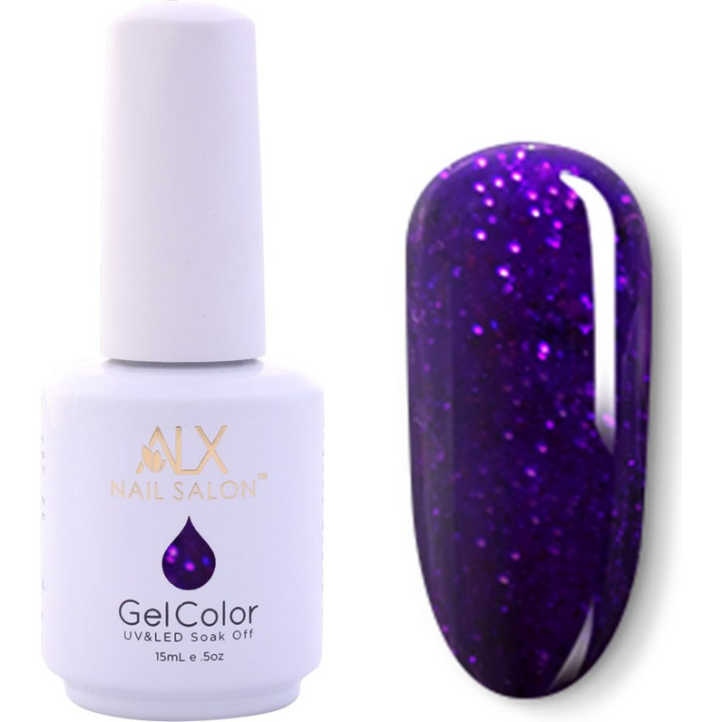 ALX Cosmetics Nail Salon 178 Royal Purple Glitter Ημιμόνιμο Βερνίκι ...