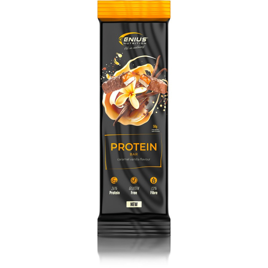 Genius Nutrition Multilayer Protein Bar Caramel Vanilla 50gr | BestPrice.gr