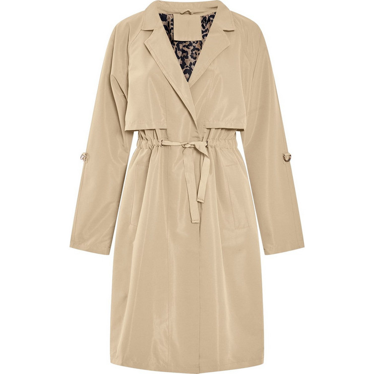 Celestino Γυναικεία Καπαρντίνα Υφασμάτινη Μακριά Εκρού SQ7578.7030 ...