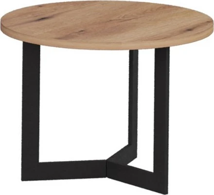 Matis Saturn Τραπεζάκι Σαλονιού Στρογγυλό Ξύλινο με Μεταλλική Βάση ...