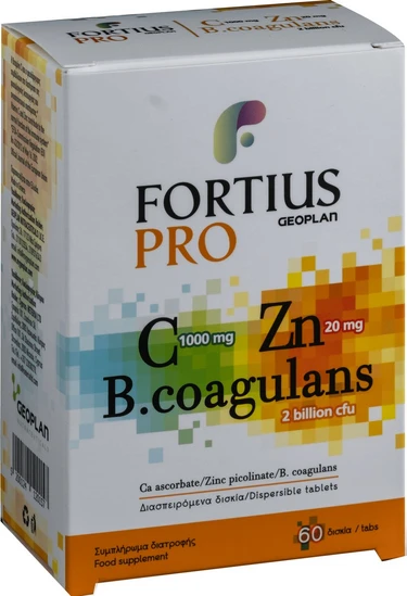 Geoplan Fortius Pro Vitamin C 1000mg Zn 20mg Probiotics Προβιοτικά 60 ...
