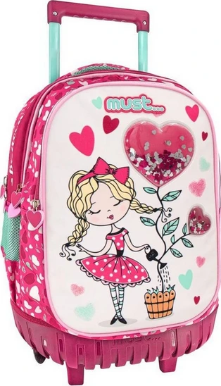 Must Balloon Girl Σχολική Τσάντα Τρόλεϊ Δημοτικού Πολύχρωμη 584988 ...