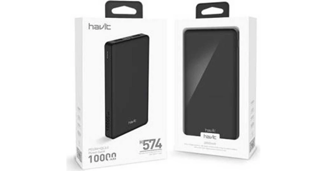 Havit H574 Power Bank 10000mAh με 2 Θύρες USB-A & Θύρα USB-C Black ...