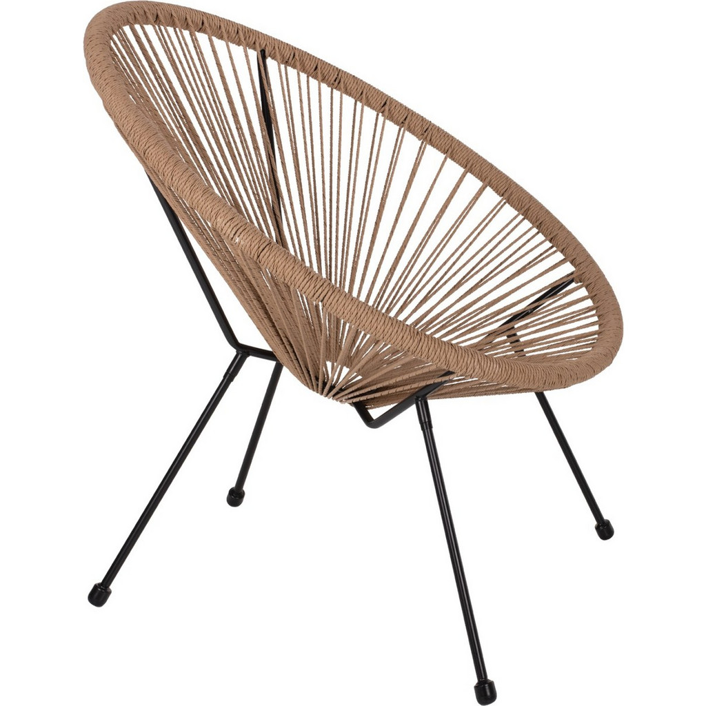 HomeMarkt Acapulco Πολυθρόνα Κήπου Rattan Μπεζ HM5871.01 | BestPrice.gr