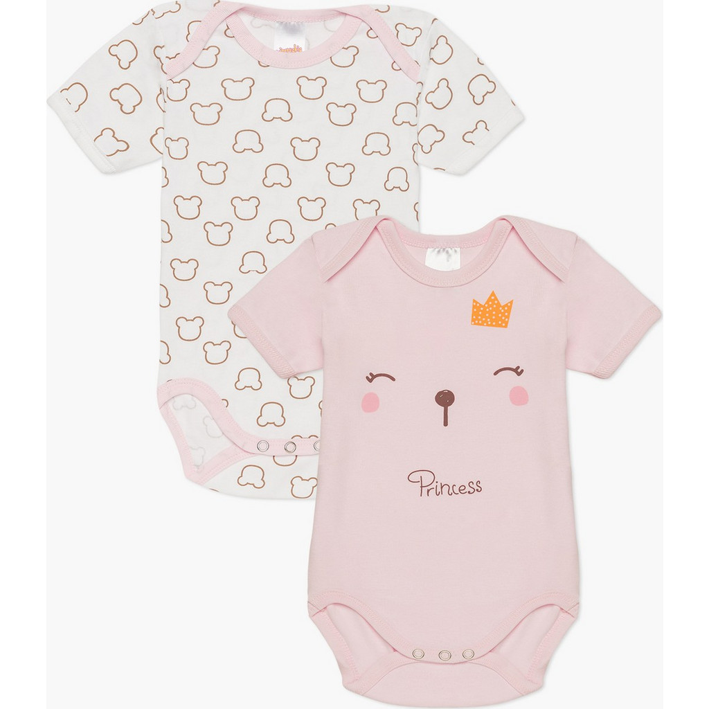 Minerva Σετ Φορμάκια Εσώρουχα Κοντομάνικα για Κορίτσι Λευκό Ροζ 90-32013-190 | BestPrice.gr