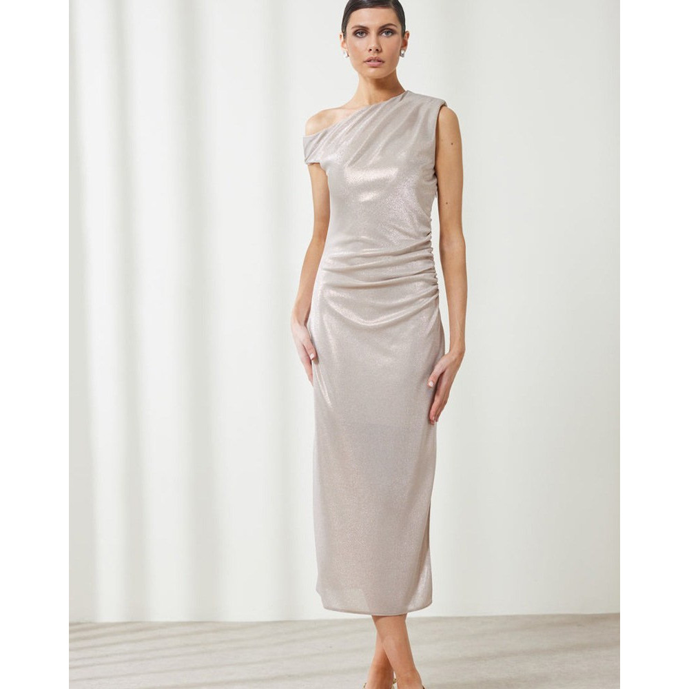 Enzzo Connor Midi Καλοκαιρινό Φόρεμα για Γάμο / Βάπτιση Nude 251316 | BestPrice.gr