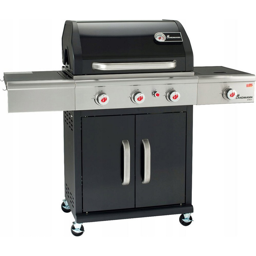Landmann Triton PTS 3.1 Black Ψησταριά Υγραερίου με 3 Εστίες και Πλαϊνό ...