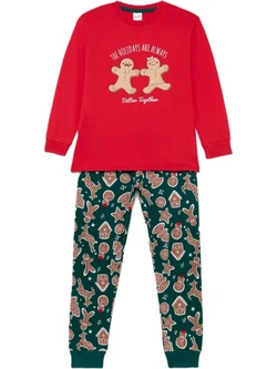 Minerva Παιδική Πιτζάμα Βαμβακερή Χειμωνιάτικη Ροζ 90-61554-678 ...