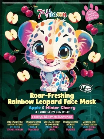 7th Heaven Rainbow Leopard Apple & Winter Cherry Sheet Μάσκα Προσώπου ...