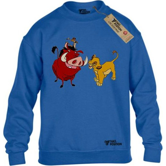 Takeposition H-cool Lion And Pumba Παιδικό Φούτερ Royal Blue 810-1128 ...