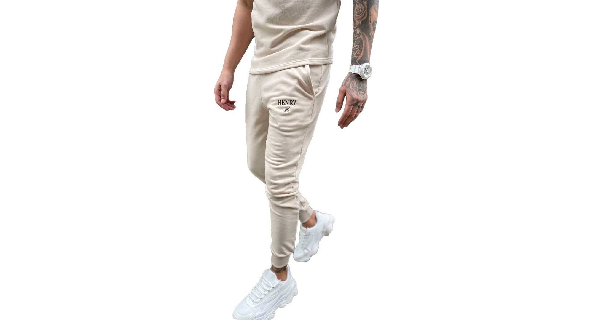 Henry Ανδρικό Παντελόνι Φόρμας με Λάστιχο Εκρού 6-057 | BestPrice.gr