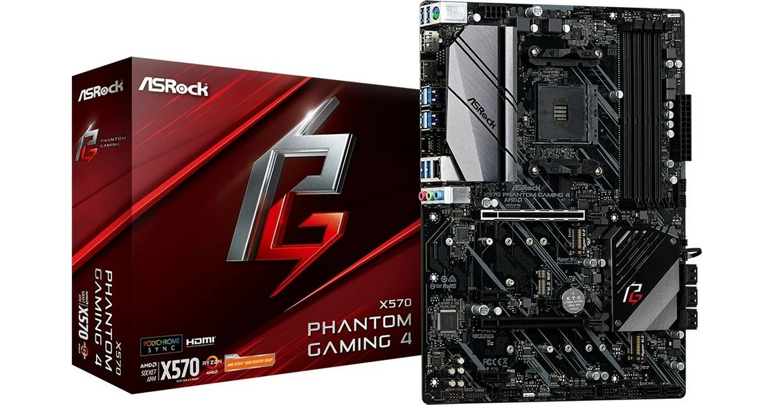 Asrock X570 Phantom Gaming 4 Motherboard ATX με AMD AM4 Socket ...