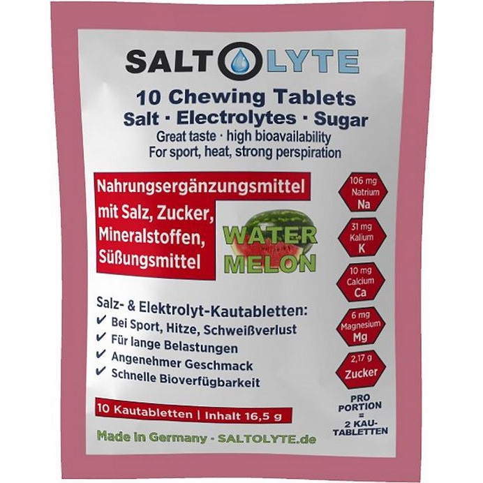 Saltolyte Salt & Electrolytes Watermelon 10 Μασώμενες Ταμπλέτες ...