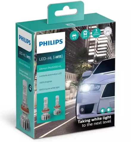 Philips H11 Pro5000 HL Ultinon LED 12V/24V 15W 2τμχ | BestPrice.gr