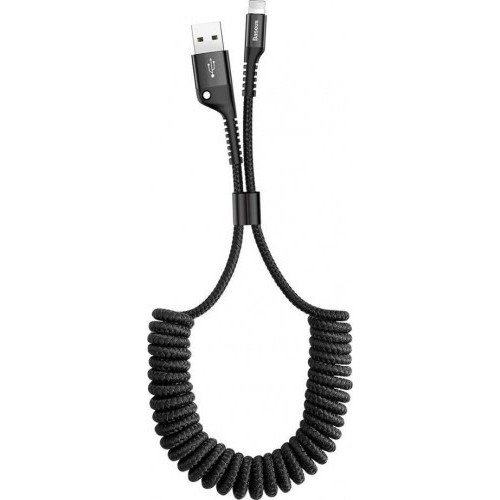 Baseus Fish Eye Spiral USB-A to Lightning Cable 1m Black CALSR-01 ...