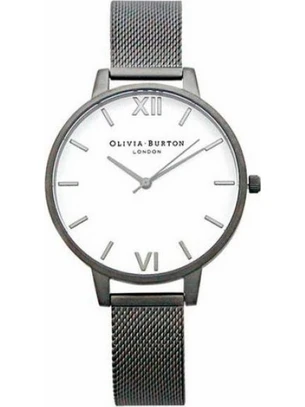 Olivia Burton Γυναικείο Ρολόι με Ασημί Μεταλλικό Μπρασελέ OB16GD68 ...