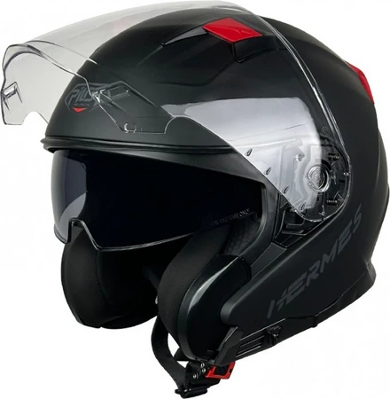 Pilot Hermes SV Special Edition Matt Black Red Κράνος Μηχανής Jet 1400gr | BestPrice.gr