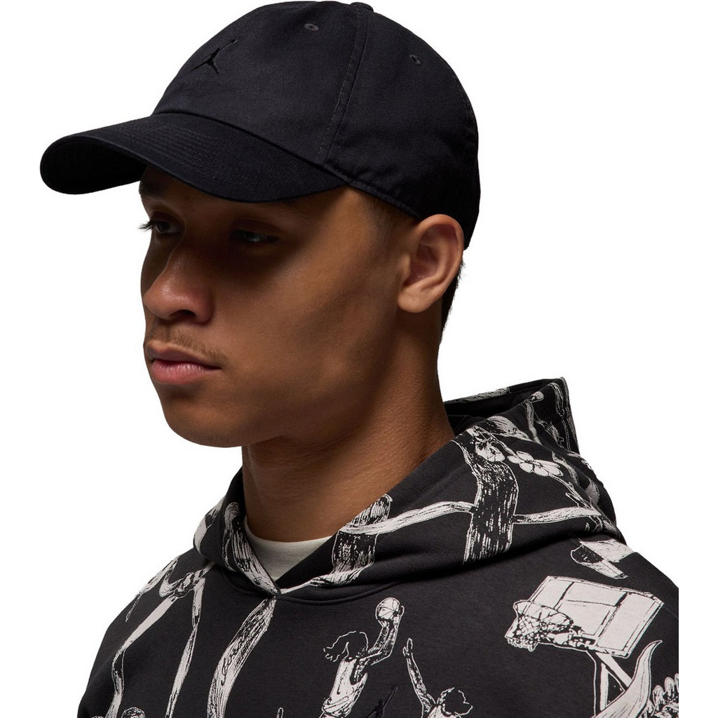 Jordan Club Ανδρικό Καπέλο Jockey Υφασμάτινο Μαύρο HQ1963-011 ...