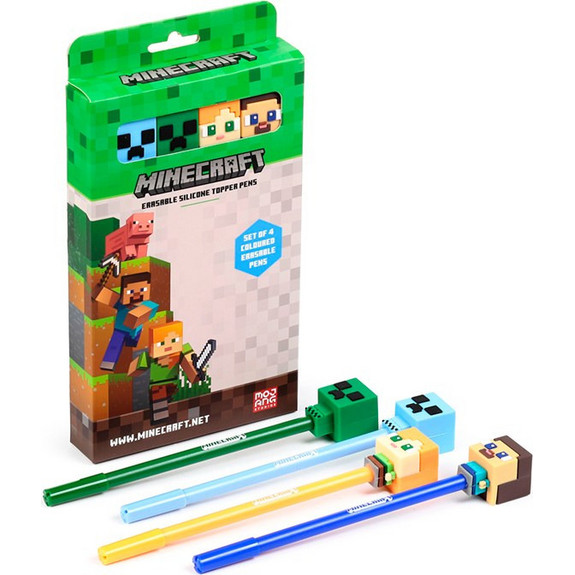 Puckator Minecraft Σετ Στυλό που Σβήνει 4τμχ | BestPrice.gr
