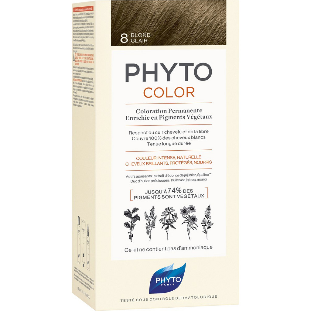 Phyto PhytoColor 8 Ξανθό Ανοιχτό Φυτική Μόνιμη Βαφή Μαλλιών Χωρίς ...
