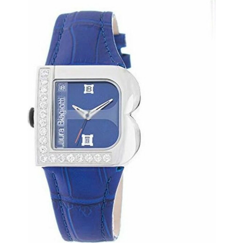 Laura Biagiotti Γυναικείο Ρολόι με Μπλε Δερμάτινο Λουράκι LB0001L-02Z ...