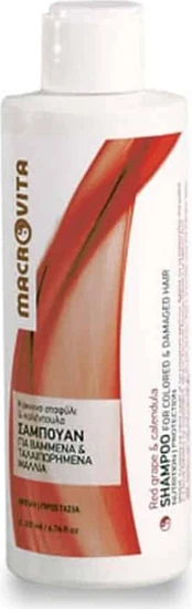 Macrovita Κόκκινο Σταφύλι & Καλέντουλα Φυτικό Σαμπουάν για Προστασία ...