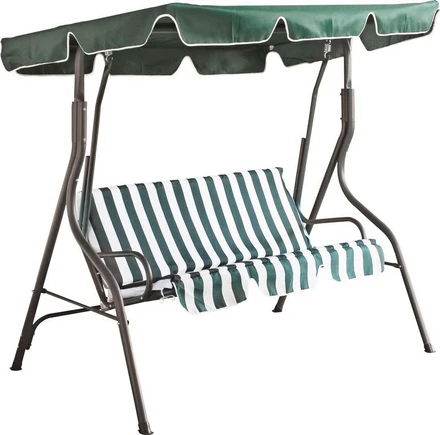 Swing-3 Τριθέσια Κούνια Μεταλλική Πράσινη 46702116 | BestPrice.gr