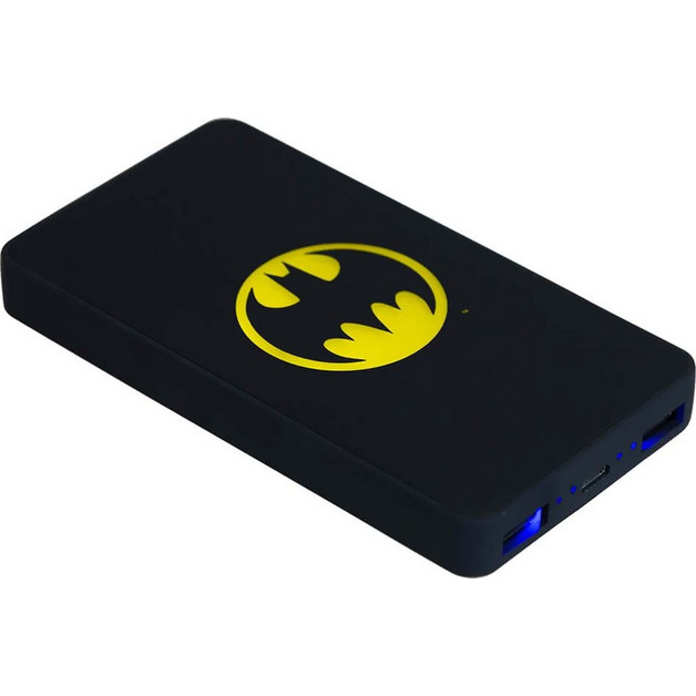 Lazerbuilt Batman Power Bank 6000mAh με 2 Θύρες USB-A & Θύρα USB-C ...