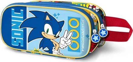 Karactermania Sonic The Hedgehog 3D Κασετίνα Βαρελάκι με 2 Θήκες Μπλε ...