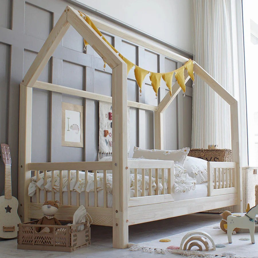 Babyllama Pioli Duo Παιδικό Κρεβάτι Σπιτάκι Τύπου Montessori Μονό για ...