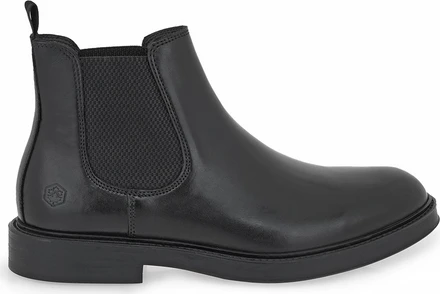 Lumberjack Lenard Ανδρικά Chelsea Μποτάκια Δερμάτινα Μαύρα 102217100 ...