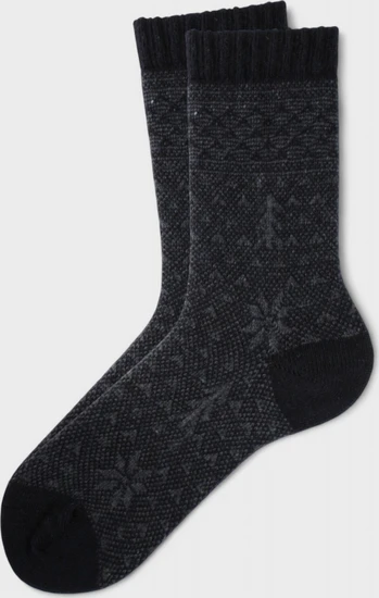 Pro Socks Χριστουγεννιάτικες Μάλλινες Γυναικείες Κάλτσες Μαύρες 1Pack ...