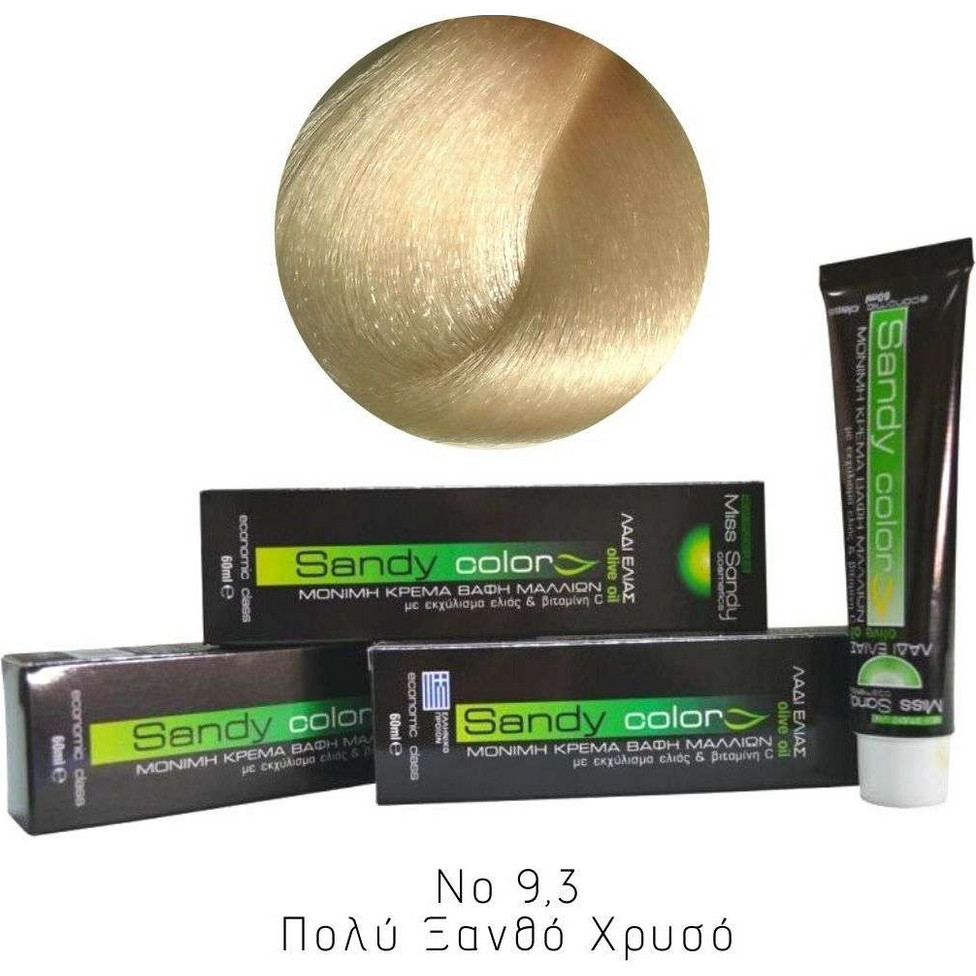 Miss Sandy 9/3 Πολύ Ξανθό Χρυσό Μόνιμη Βαφή Μαλλιών 60ml | BestPrice.gr