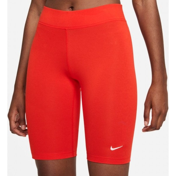 Nike Sportswear Essential Γυναικείο Κολάν Ποδηλατικό Ψηλόμεσο Κόκκινο ...