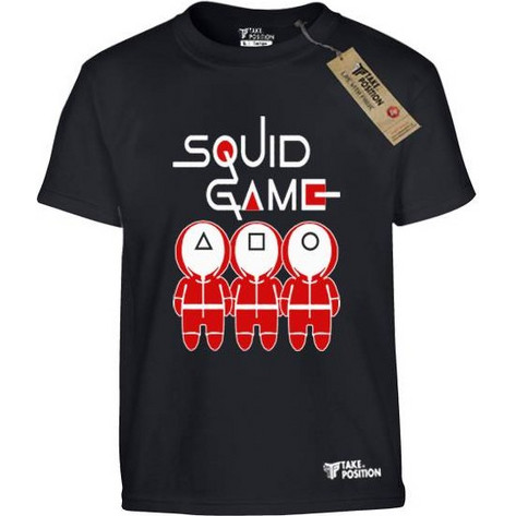Takeposition Squid Games Quards Παιδικό T-Shirt Κοντομάνικο Μαύρο 801 ...