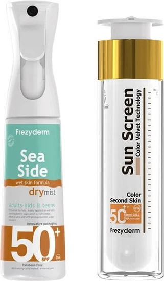 Frezyderm Sea Side Dry Mist SPF50 300ml + Sun Screen Color Velvet Face ...