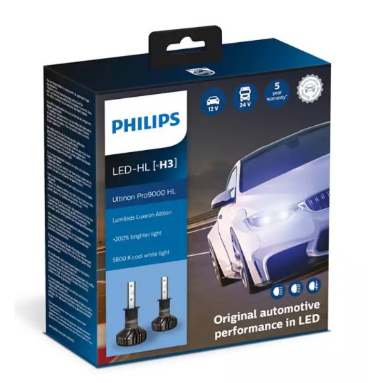 Philips H3 Pro9000 HL Ultinon LED 13.2V 18W 2τμχ | BestPrice.gr