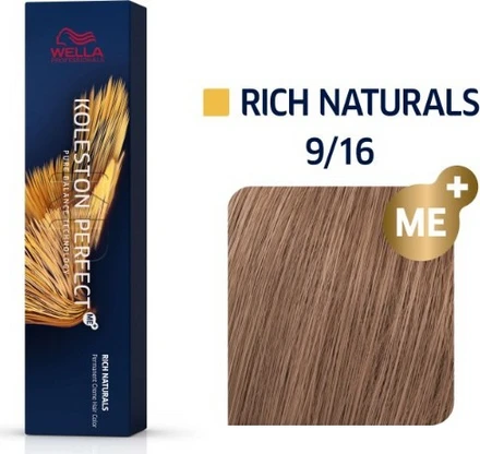 Wella Koleston Perfect Me+ Rich Naturals 9/16 Ξανθό Πολύ Ανοιχτό Σαντρέ Βιολέ Μόνιμη Βαφή ...