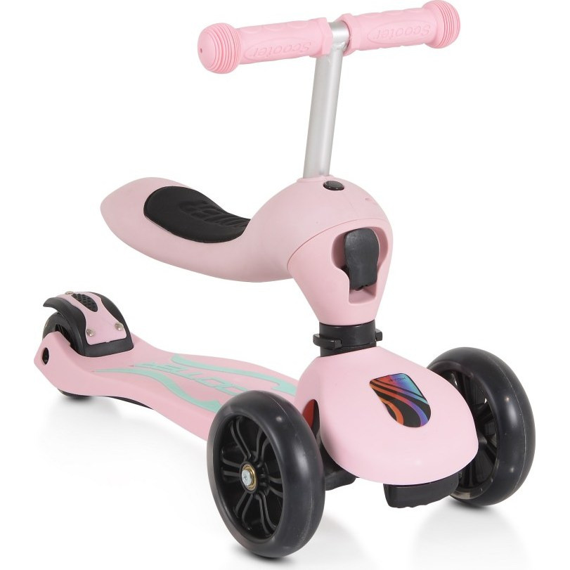 Byox Skiddy Παιδικό Πατίνι Τρίτροχο με Κάθισμα & Φωτάκια Ροζ | BestPrice.gr