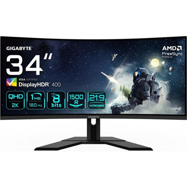 Gigabyte G34WQCP Ultrawide VA HDR Curved Gaming Monitor 34" 3440x1440 ...