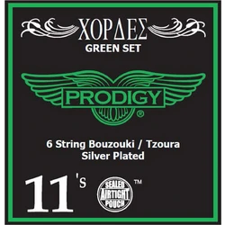 Prodigy Σετ 6 Χορδές Μπουζουκιού / Τζουρά Silver Plated Copper 11-22 ...