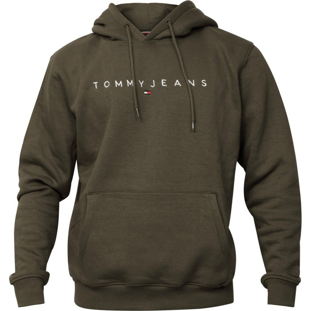 Tommy Hilfiger Ανδρικό Φούτερ με Κουκούλα & Τσέπες Χακί DM0DM17985-M12 ...