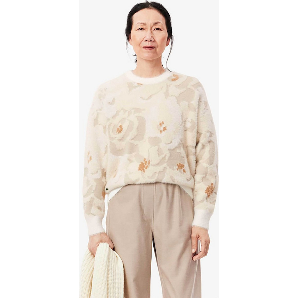 Lacoste Γυναικείο Πουλόβερ Εκρού AF2587 | BestPrice.gr