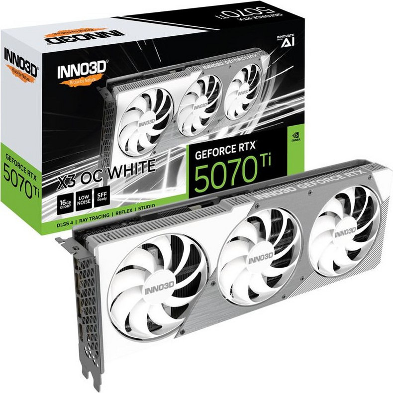 Inno3D GeForce RTX 5070 Ti 16GB GDDR7 X3 OC White Κάρτα Γραφικών ...
