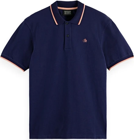 Scotch & Soda Ανδρική Μπλούζα Polo Κοντομάνικη Navy Μπλε 175663-7007 ...