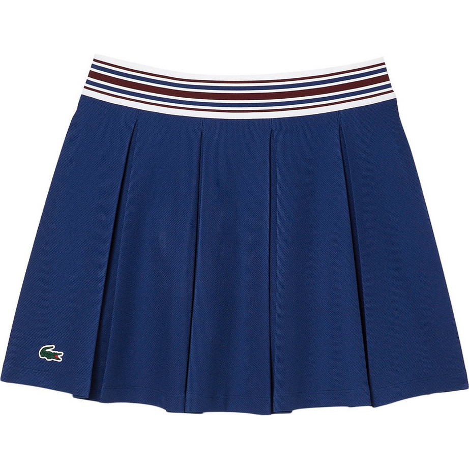 Lacoste Heritage Club Μίνι Φούστα Υφασμάτινη Ψηλόμεση Πλισέ Μπλε JF0990 ...